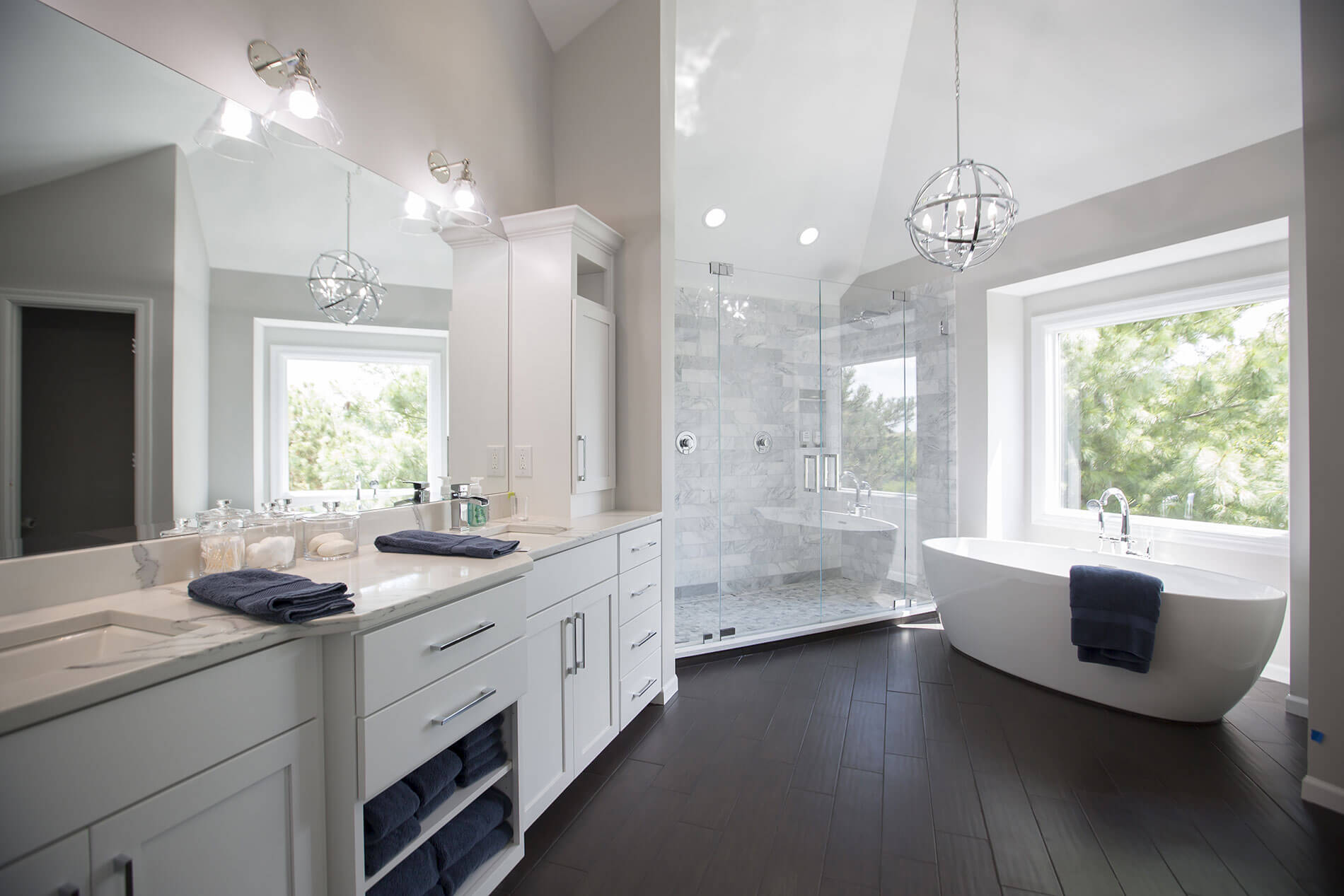 Modern Marble Primary Bath - Shack Built