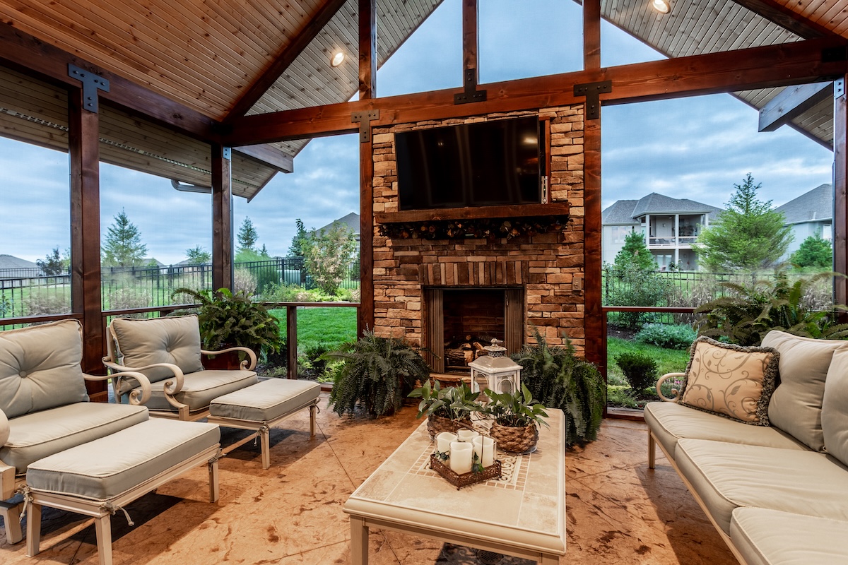 Designed a Screened in Patio in Overland Park | Shack Built